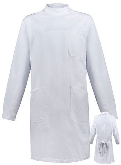 Laborkittel Rückenverschluss weiss Labormantel weiß Mediziner Apotheker ...